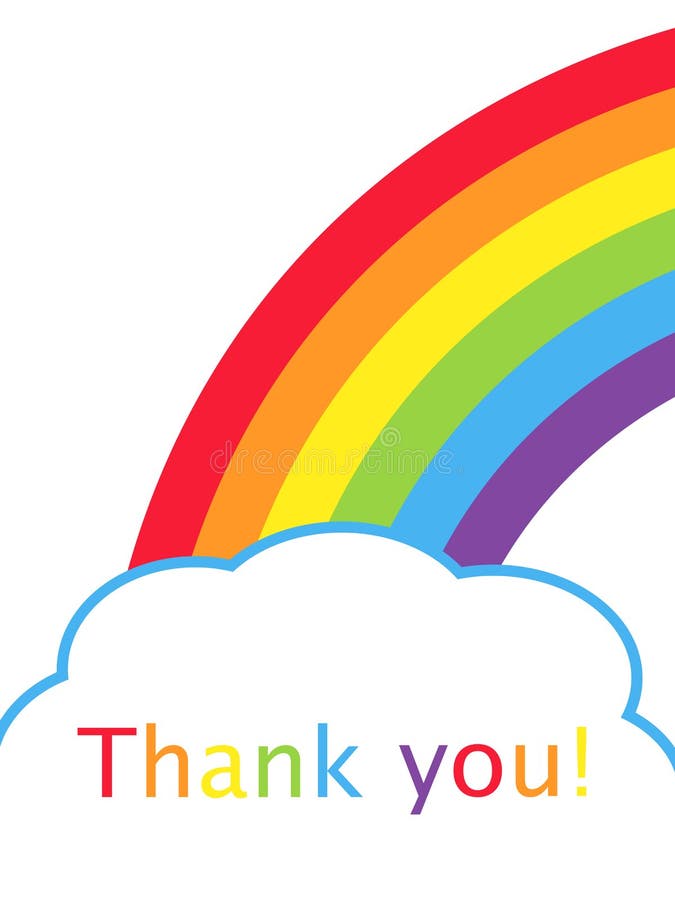 Thank You Rainbow sketch stock vector. Illustration of lettering ...