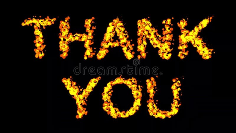 Thank You Text with Floating Dust Particles on Dark Background for ...