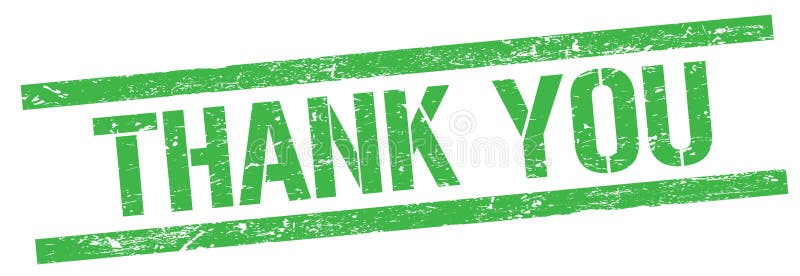 THANK YOU Text on Green Grungy Rectangle Stamp Stock Image - Image of ...