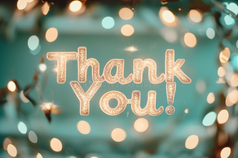 Thank You Text on Pastel Green Background Stock Illustration ...