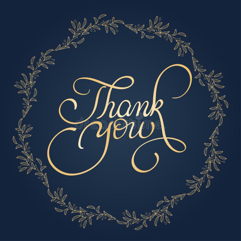 Thank You Text on White Background. Hand Drawn Calligraphy Lettering ...