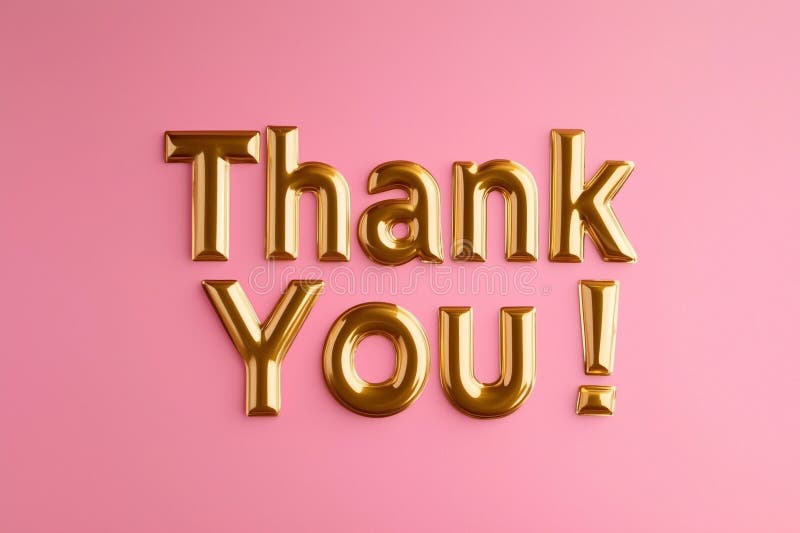 Thank You Text on Soft Pink Background Stock Illustration ...