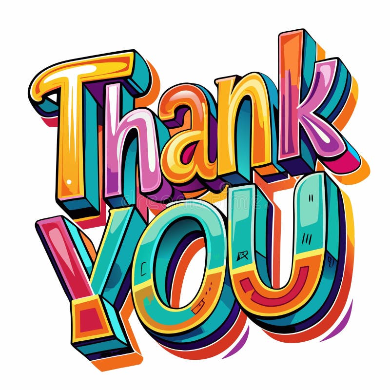 Thank you text vector stock vector. Illustration of cartoon - 351353036