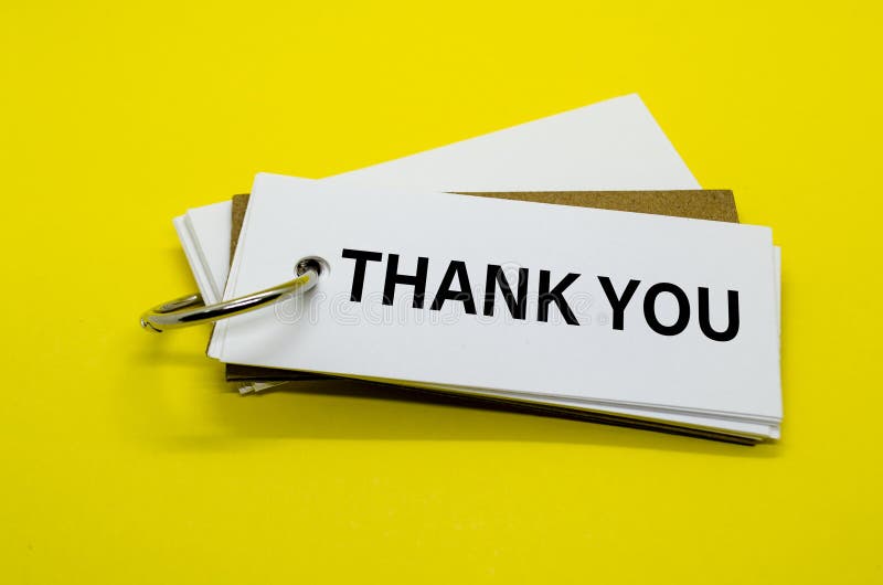 THANK YOU Text on White Notepad. a Simple Gesture, a Powerful Message ...