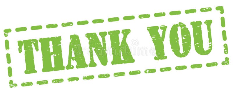 THANK YOU Text Written on Green Stamp Sign Stock Illustration ...