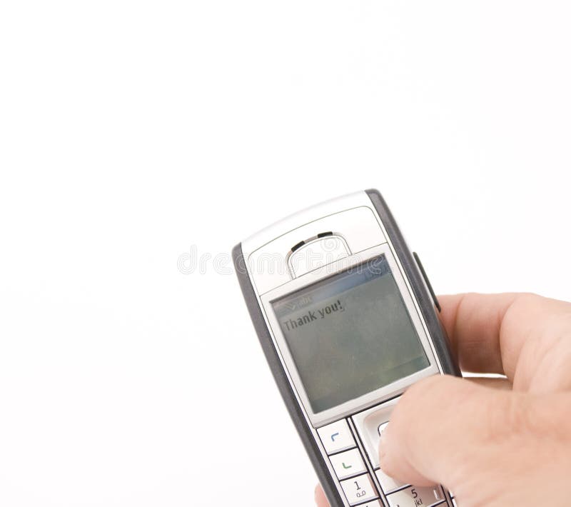 Thank you texting stock photo. Image of cellphone, gadget - 5398202