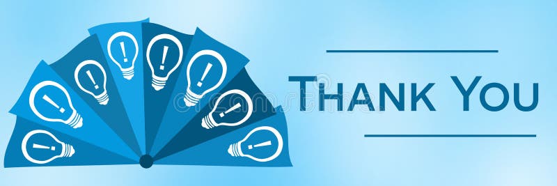 Thank You Triangles Half Circular Blue Bulbs Stock Illustration ...