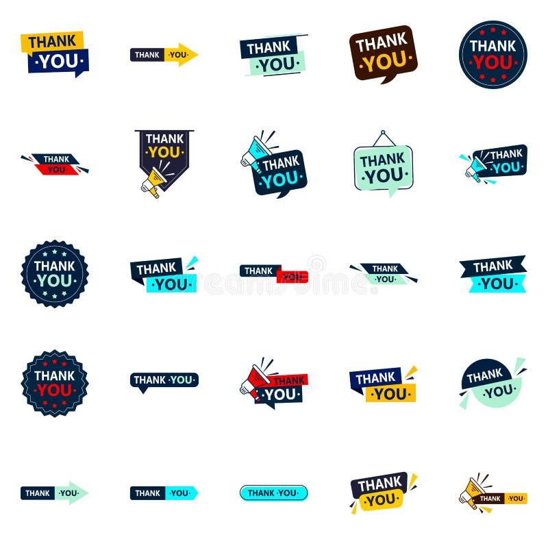 Thank You 25 Unique Vector Designs To Convey Your Appreciation Stock ...