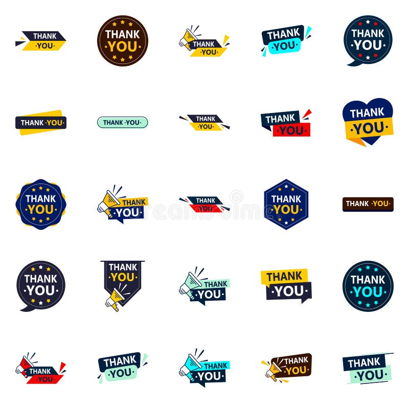Thank You 25 Unique Vector Designs To Convey Your Appreciation Stock ...