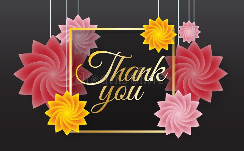 Thank You Vector Background Stock Vector - Illustration of layout ...