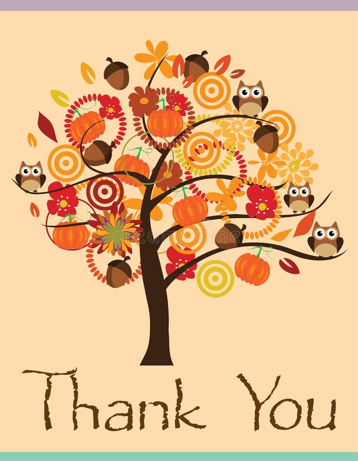 Thank you tree stock vector. Illustration of harvest - 16529974