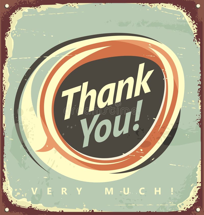 Thank you stock vector. Illustration of 1950s, 1960s - 43920025
