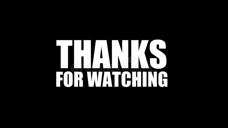 Thank You for Watching Animation Text with Filmstrip Background ...