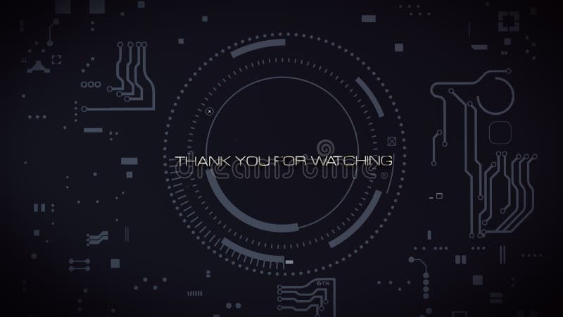 Thank You for Watching Digital T Cinametic Text Title Stock Footage ...
