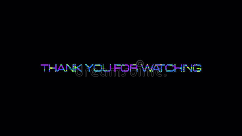 Thank You Glitch Effect Text Digital TV Distortion 4K Loop Animation ...