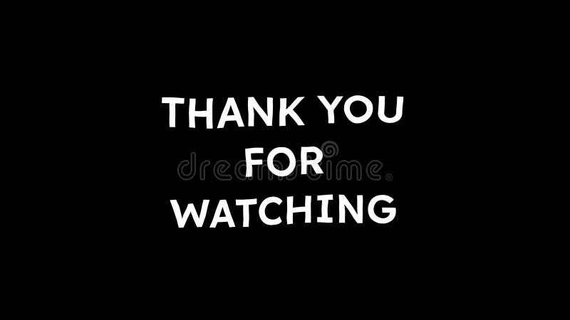 Thank You for Watching Text in White with Wiggle Animation Style Stock ...