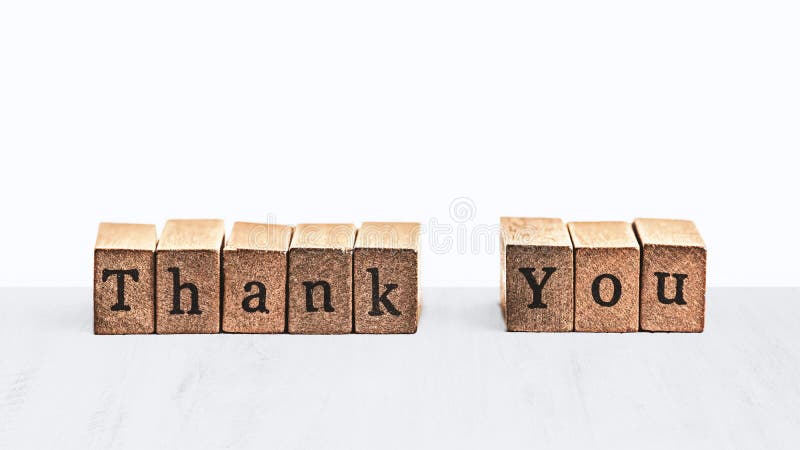 Thank you wood block stock photo. Image of letter, block - 105388210