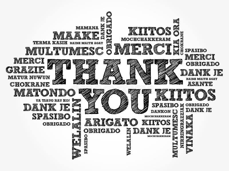 Thank You Word Cloud Concept Background Stock Illustration ...