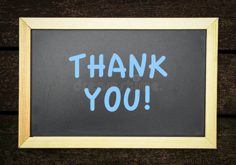 Thank You, Words Printed on Board Stock Image - Image of banner ...