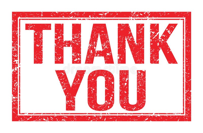THANK YOU, Words on Red Rectangle Stamp Sign Stock Illustration ...