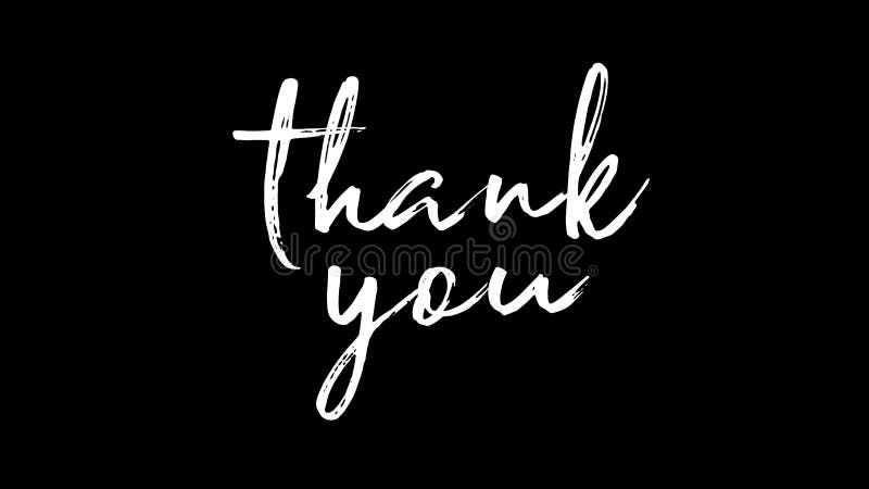 Thank You Written on a Black Background Stock Illustration ...