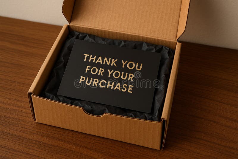 A “thank You for Your Purchase” Box with Classy Visual Content ...