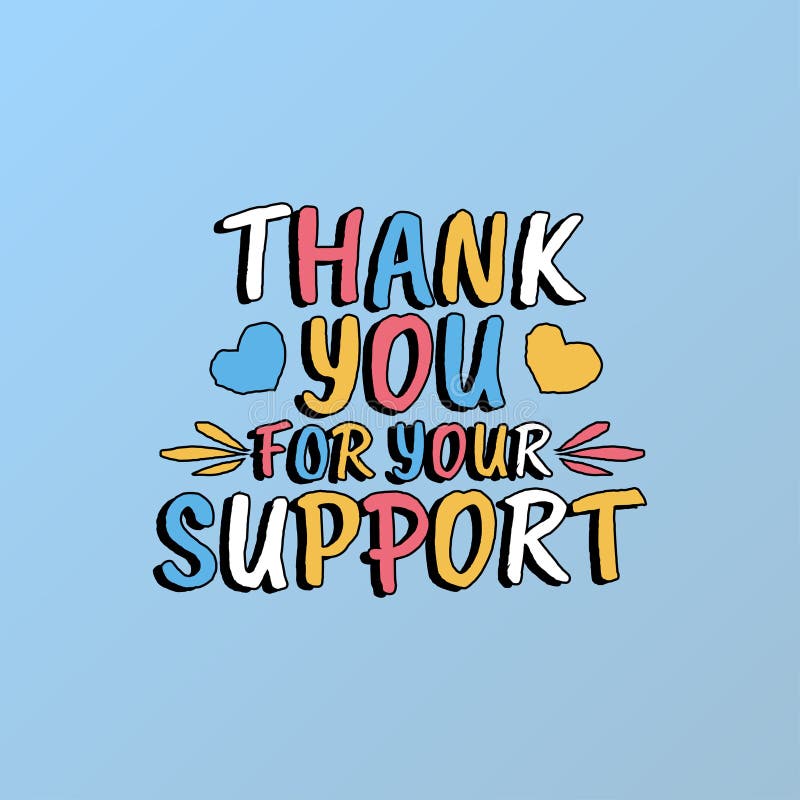 Thank You Your Support Stock Illustrations 310 Thank You Your Support