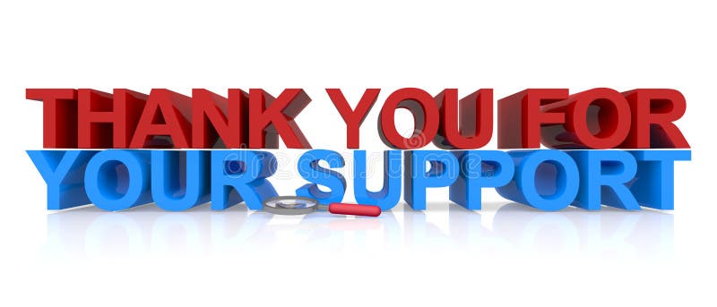 Thank You for Your Support on White Stock Illustration - Illustration ...