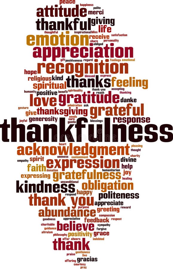 Thankfulness word cloud stock vector. Illustration of thankfulness ...