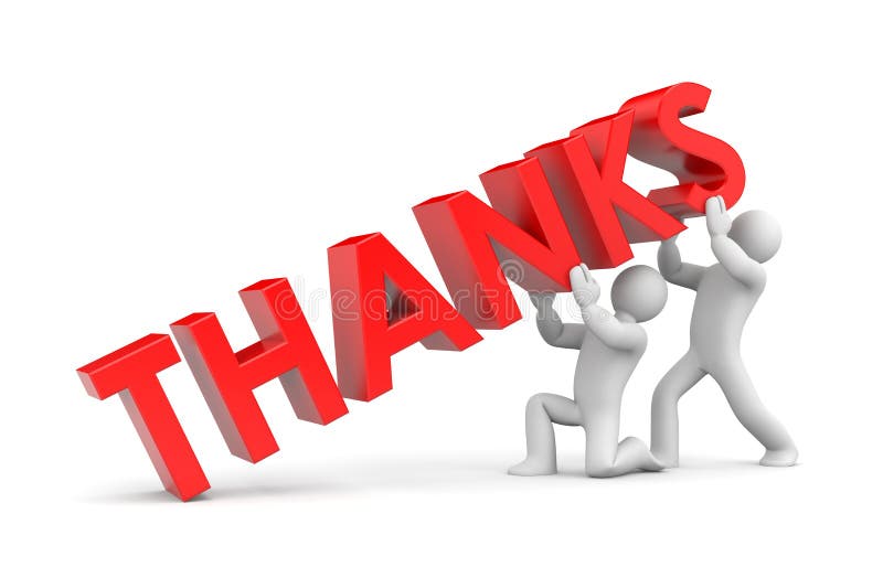 3d Man Cloth Banner Thank You Stock Illustration - Illustration of ...