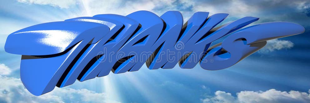 THANKS blue stock illustration. Illustration of blue - 85802966