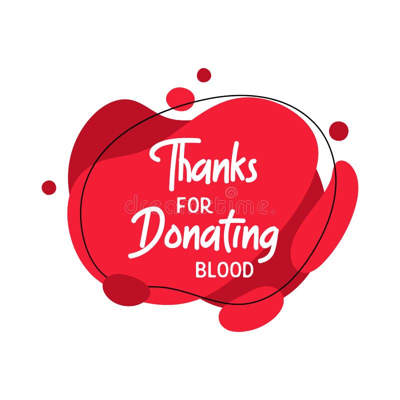 Thanks for Donating Blood Abstract Graphic Liquid Organic Shape ...
