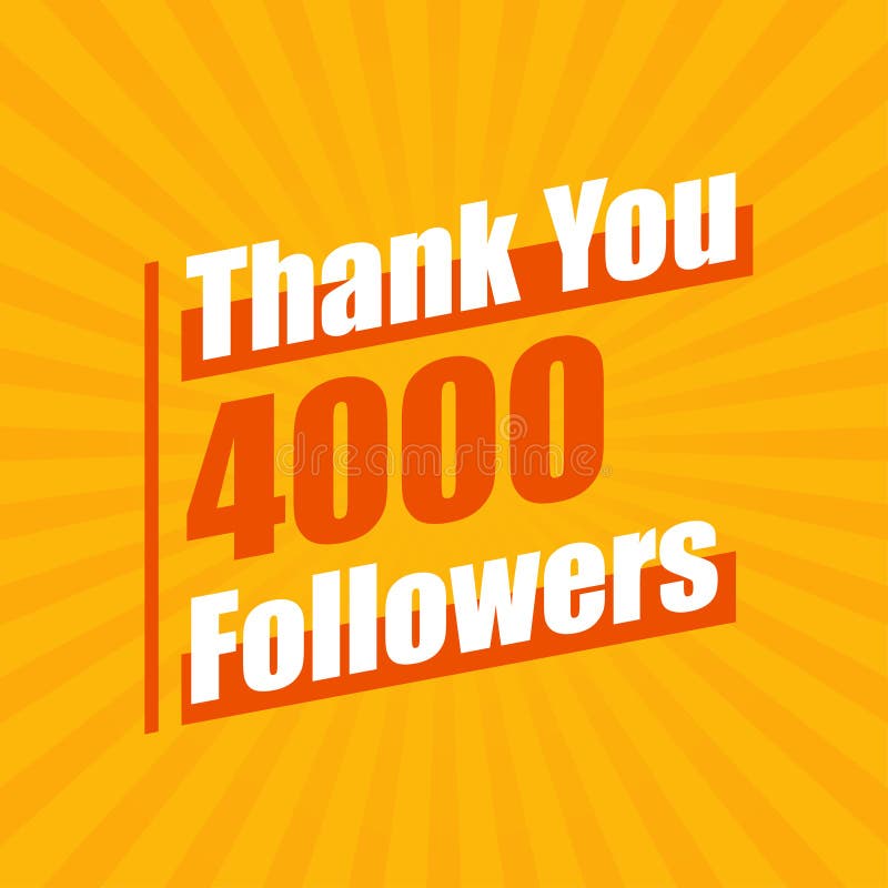 Thanks 4000 Followers, 4K Followers Celebration Modern Colorful Design ...