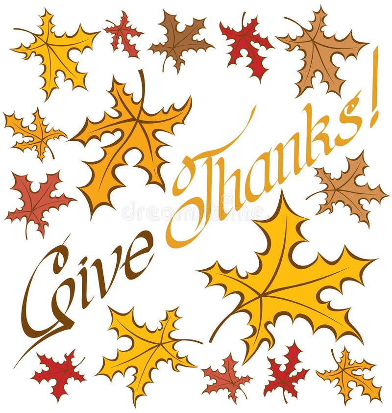 Thanks Giving text stock vector. Illustration of elegant - 46123942