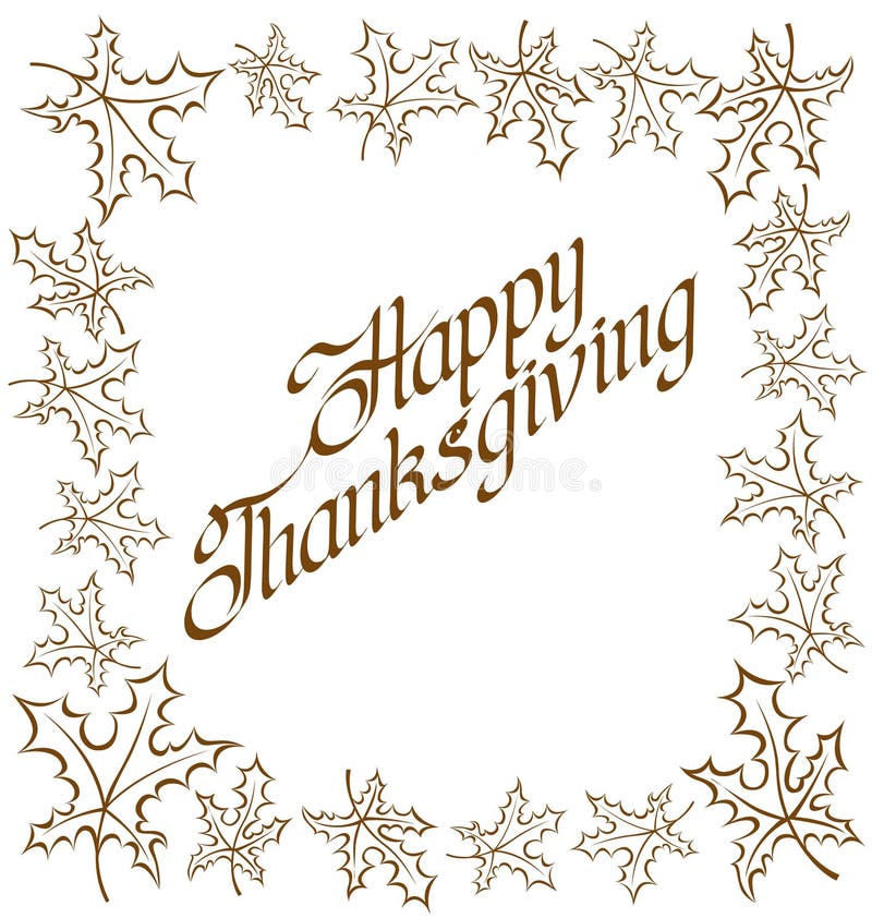 Thanks Giving text stock vector. Illustration of calligraphic - 46343103