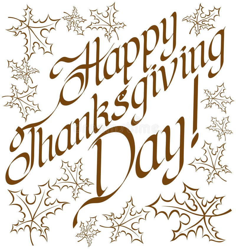 Thanks Giving text stock vector. Illustration of give - 46343203