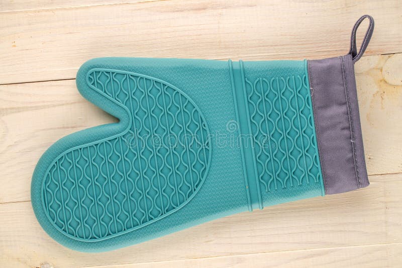 One Silicone Cooking Glove Wooden Table Top View Close Up Stock Photos ...