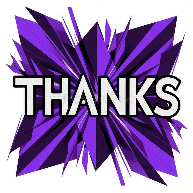 Thanks Typography with Colorful Geometric Burst on Transparent ...