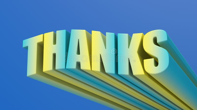 THANKS. Typography design stock illustration. Illustration of ...