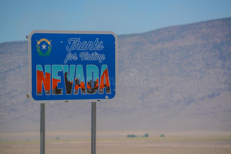 Thanks for Visiting Nevada Sign Editorial Photo - Image of state ...