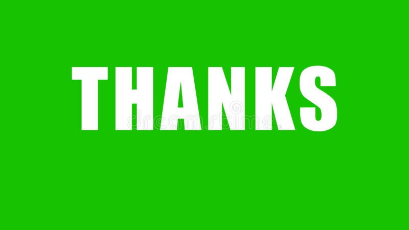 Thanks for Wacthing Animations with Green Screen Stock Video - Video of ...