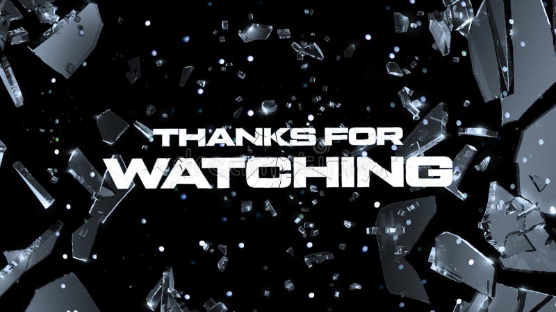 Thanks for Watching Animation with Neon Glow Effect Stock Footage ...