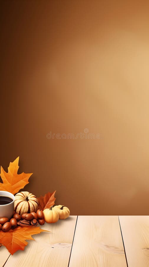 Thanksgiving or Autumn Table Top Background. AI Generated Stock Photo ...
