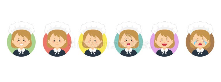 Thanksgiving Avatar with Various Expression Stock Vector - Illustration ...