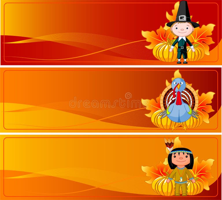 Thanksgiving Banners stock vector. Illustration of funky - 11549150