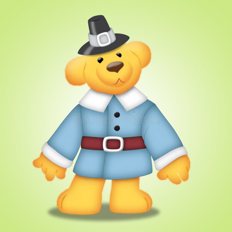Thanksgiving Bear stock illustration. Illustration of cute - 16744150