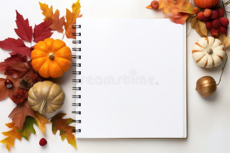 Thanksgiving Blank Diary Decoration Generative AI Stock Illustration ...