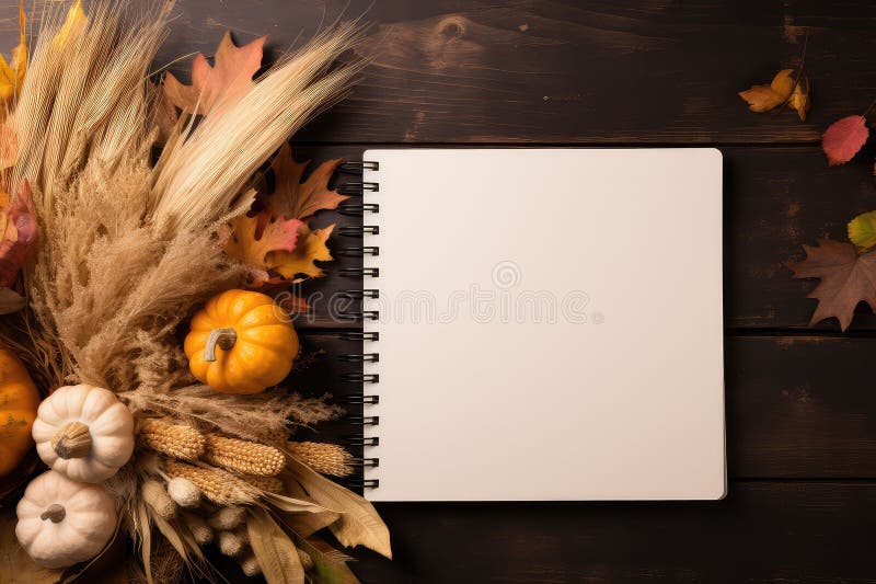 Thanksgiving Blank Parchment Scroll Pumpkin Stock Vector - Illustration ...