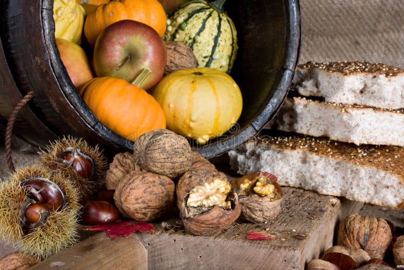 Thanksgiving bucket stock photo. Image of bread, harvest - 6479020