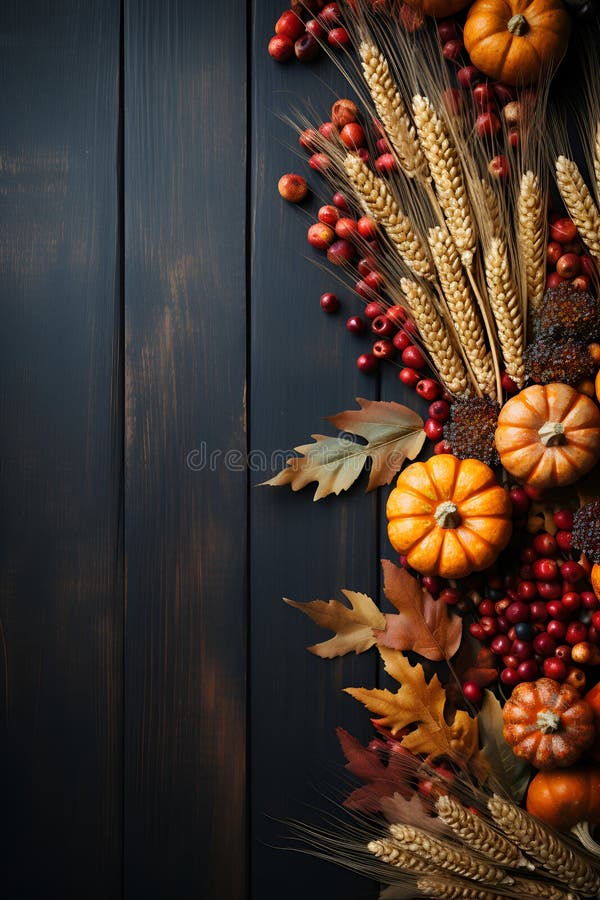 Thanksgiving Card Featuring a Lovely Border and Space for Words Stock ...